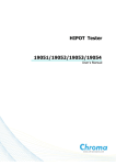 Chroma HIPOT Tester 19051, 19052, 19053, 19054 - User's Manual | Manualzz