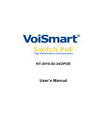 Switch PoE NT-3010 02-24/2POE User's Manual | Manualzz