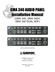 GARMIN GMA 340, GMA 340H, GMA 340 Dual ADF Installation Manual | Manualzz