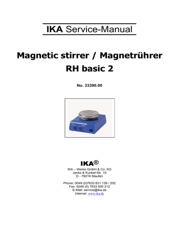 IKA RH basic 2 Service Manual | Manualzz