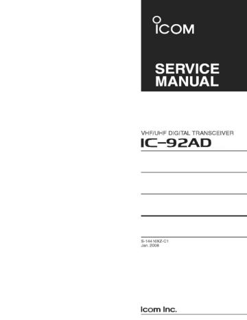 ICOM IC-92AD Service Manual | Manualzz