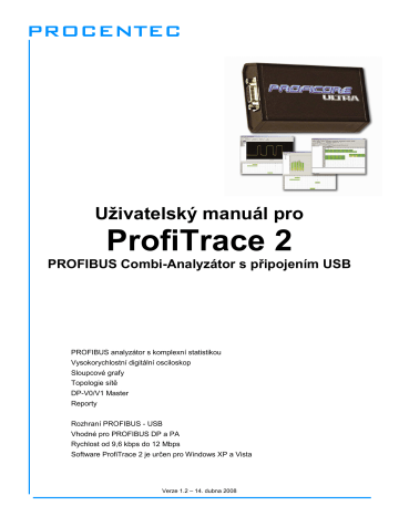 PROCENTEC ProfiTrace 2 analyzátor PROFIBUS Uživateľský manuál | Manualzz
