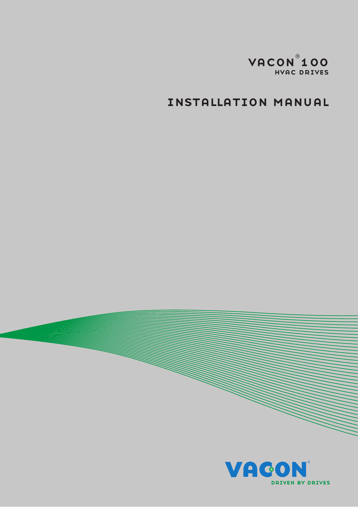 vacon 100 installation manual | Manualzz