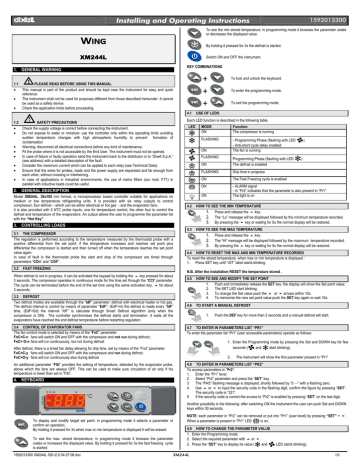 dIXEL XM244L Installing and Operating Instructions | Manualzz