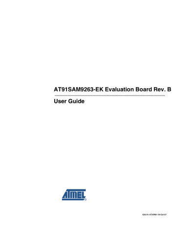 AT91SAM9263-EK Rev. B Evaluation Board User Guide | Manualzz