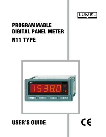 LUMEL N11 TYPE Digital Panel Meter User’s Guide | Manualzz