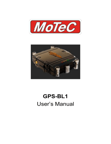 MoTeC GPS-BL1 User Manual | Manualzz