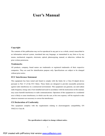 User's Manual | Manualzz