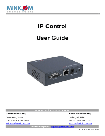 Minicom IP Control User Guide | Manualzz