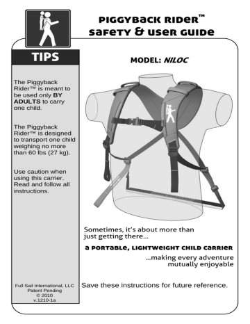 Piggyback Rider NILOC User Guide | Manualzz
