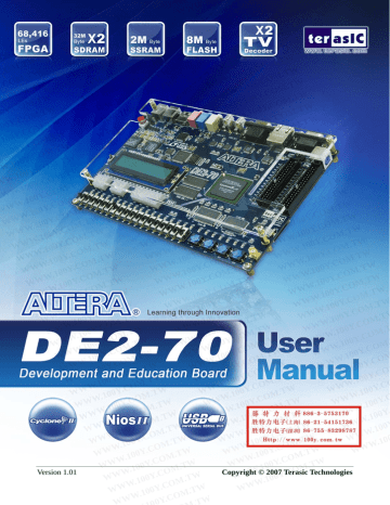 Development board Cyclone II DE2-70 User Manual | Manualzz