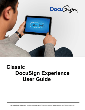 DocuSign Classic DocuSign Experience User Guide | Manualzz