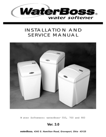 WaterBoss 700 Installation and Service Manual | Manualzz