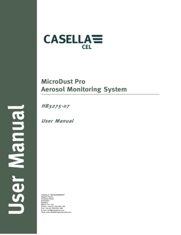 Casella CEL MicroDust Pro User Manual | Manualzz
