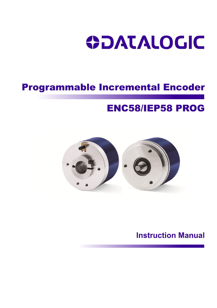 IP58_IP58S_CKP58 Programmable incremental | Manualzz