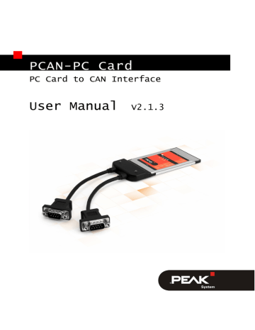 PCAN-PC Card PCAN-PC Card Single Channel, PCAN-PC Card PCAN-PC Card ...