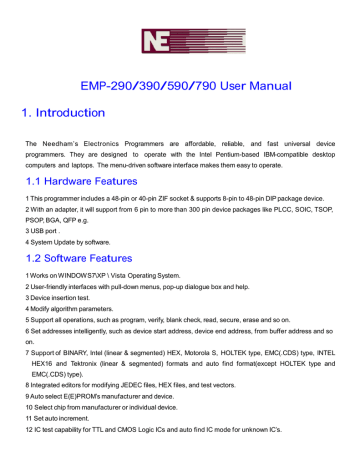 Needham's Electronics EMP 290/390/590/790 User Manual | Manualzz