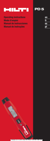 Hilti Lasermètre PD 5 - Mode d’emploi | Manualzz