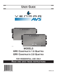 Venmar 45110 Air exchanger User Guide | Manualzz