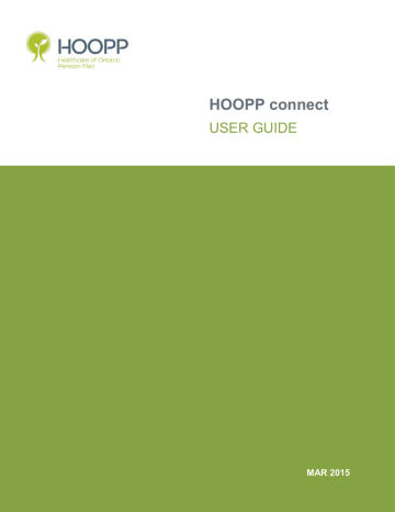 HOOPP Connect USER GUIDE | Manualzz