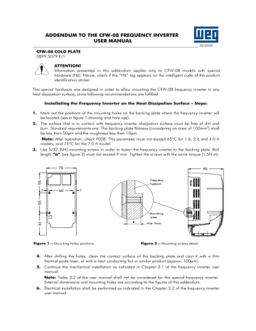 WEG CFW-08 COLD PLATE User manual | Manualzz