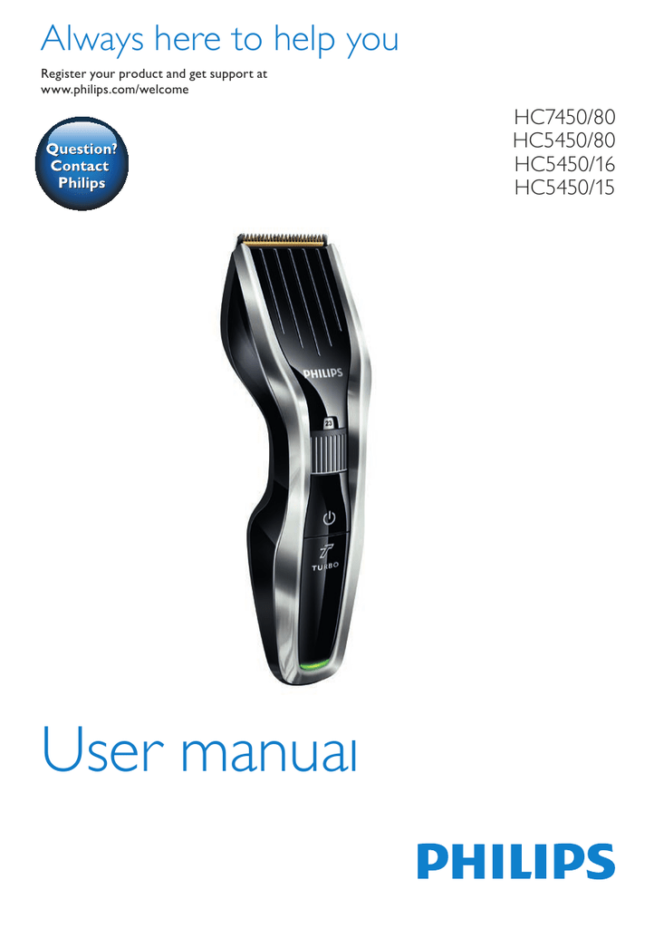 Philips HC7450/80 Benutzerhandbuch | Manualzz