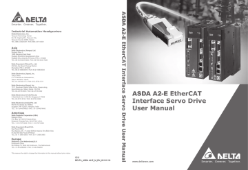 ASDA A2-E EtherCAT Servo Drive User Manual | Manualzz