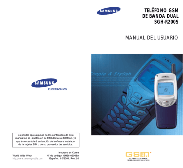 Samsung SGH-R200 Manual de usuario | Manualzz