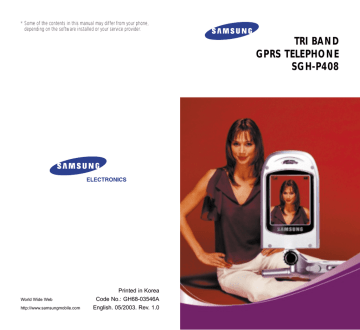 Currency Exchange (Menu 6.6). Samsung SGH-P408 | Manualzz