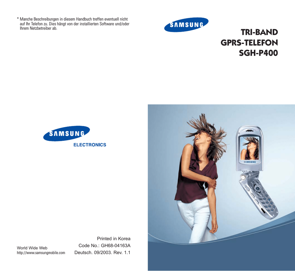 Samsung SGH-P400 Benutzerhandbuch | Manualzz