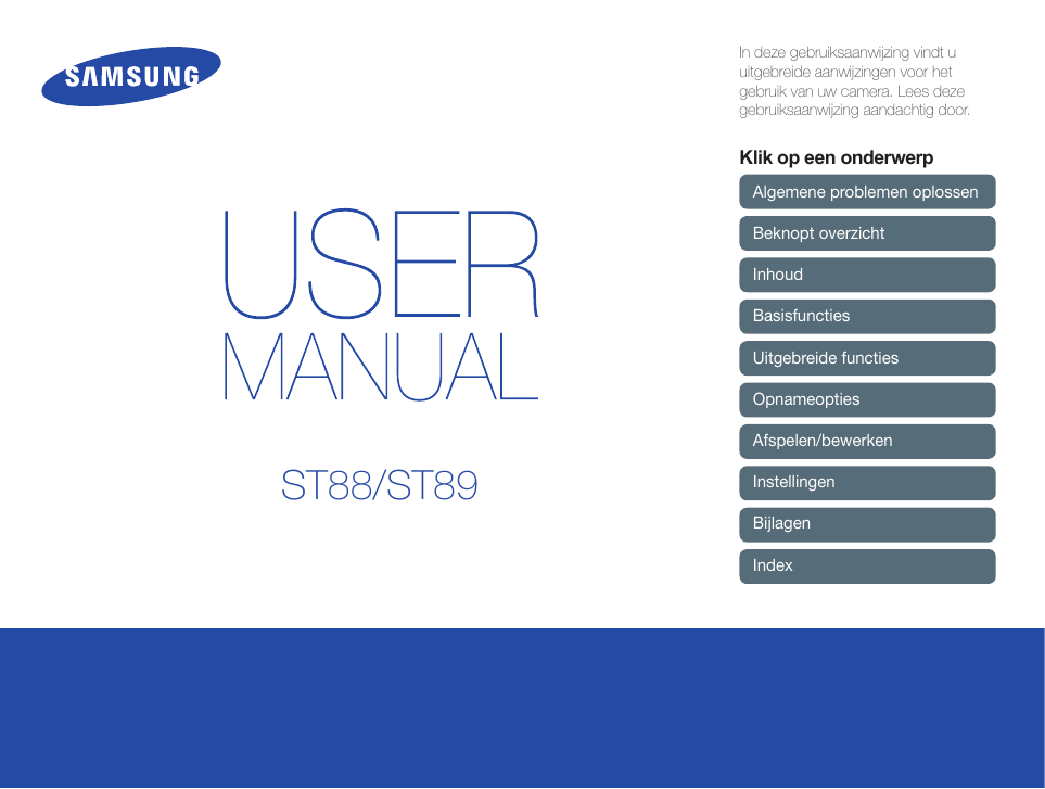 Samsung ST88 Handleiding | Manualzz