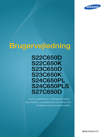 Samsung S24C650PL Betjeningsvejledning | Manualzz