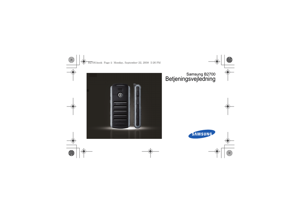 Samsung GT-B2700 Betjeningsvejledning | Manualzz