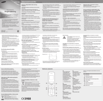 Samsung GT-E1190 Betjeningsvejledning | Manualzz