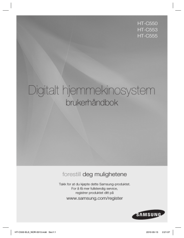 Samsung HT-C550 Betjeningsvejledning | Manualzz