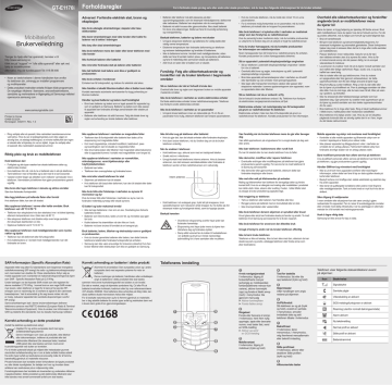 Samsung GT-E1170/I Betjeningsvejledning | Manualzz