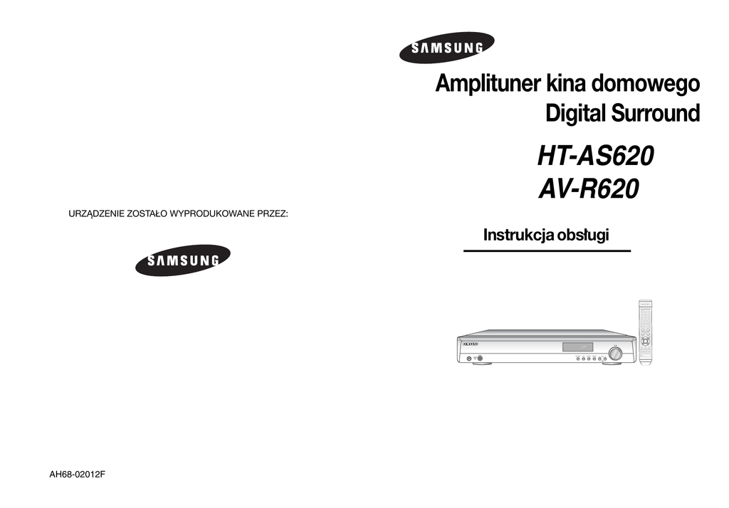 Samsung AV-R620 Instrukcja obsługi Manualzz