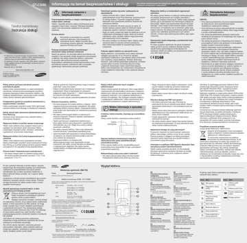 Samsung GT-C3060 Instrukcja obsługi | Manualzz