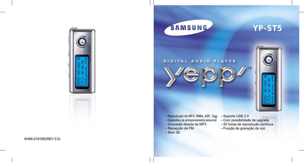 Samsung YP-ST5Z Manual do usuário | Manualzz