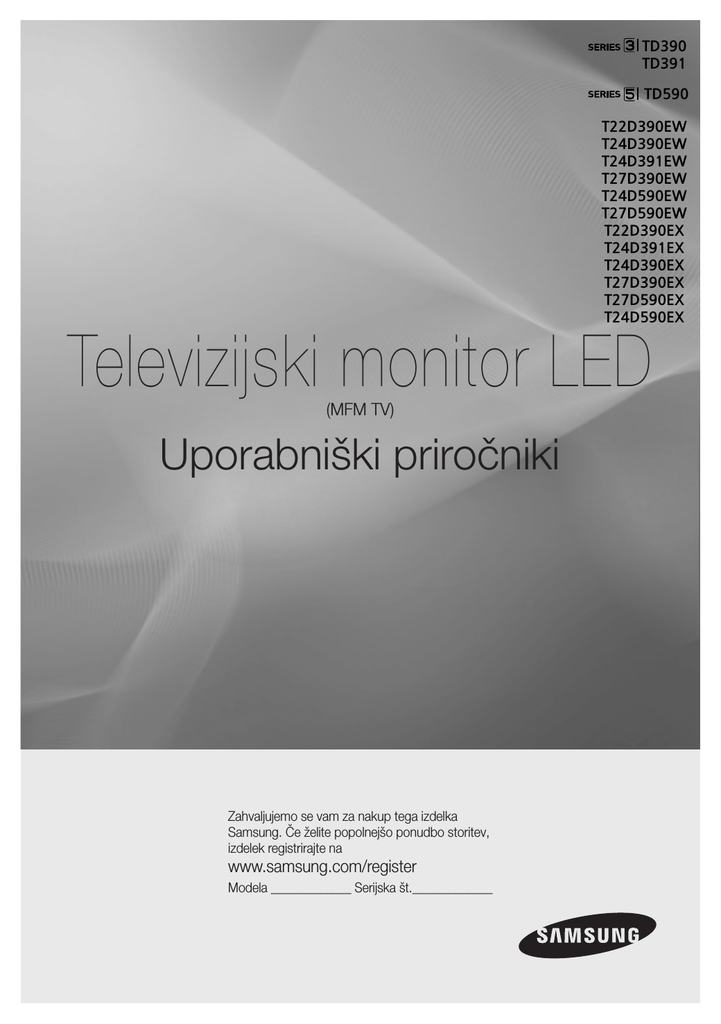 Samsung T24D391EW Navodila za uporabo | Manualzz