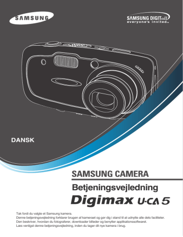 Samsung DIGIMAX U-CA 5 Betjeningsvejledning | Manualzz