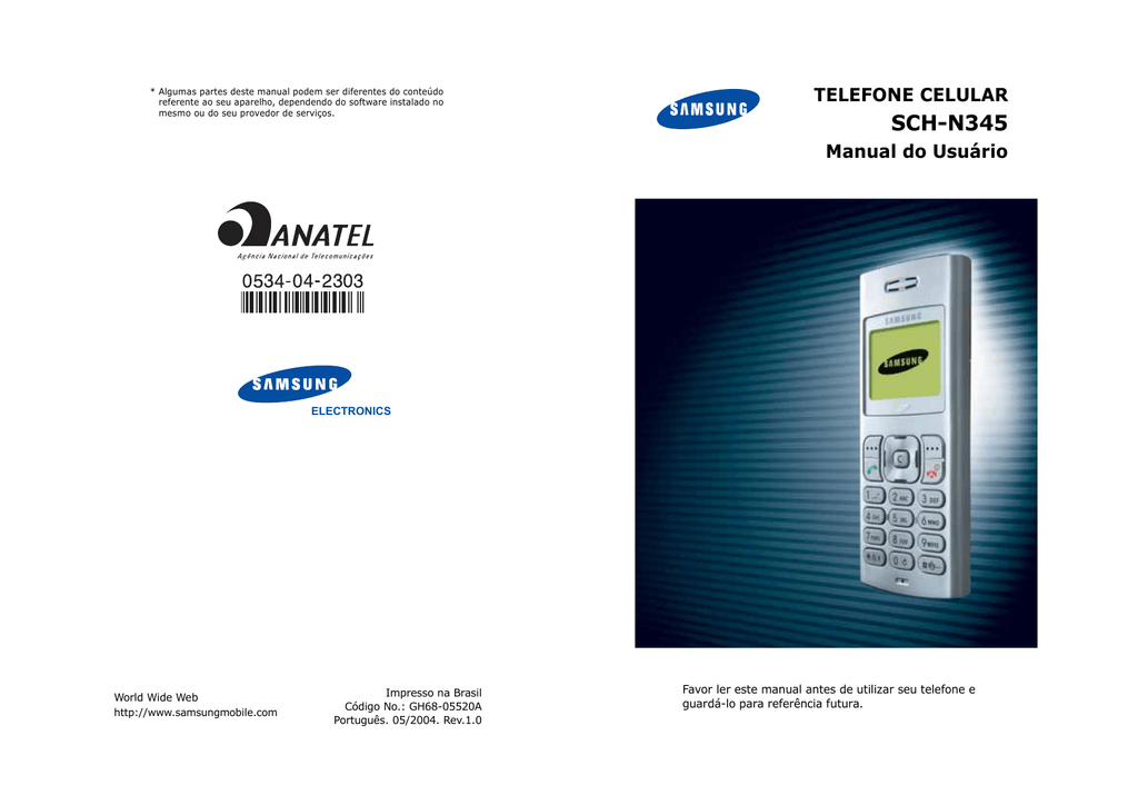 Samsung SCH-N345 Manual do usuário | Manualzz