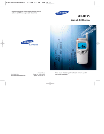 Samsung SCH-N195 Manual de usuario | Manualzz
