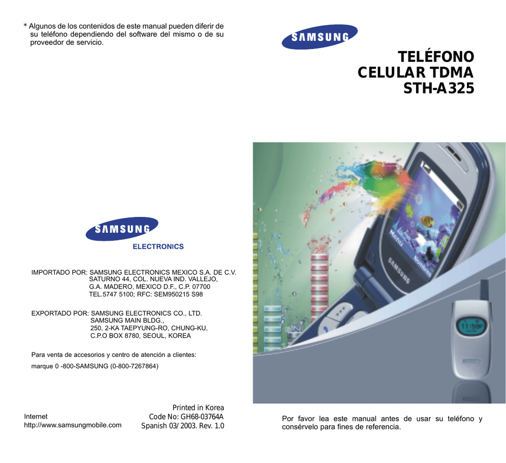 Samsung STH-A325 Manual de usuario | Manualzz