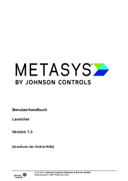 Johnson Controls Launcher - Installation instructions, Manual, User manual
