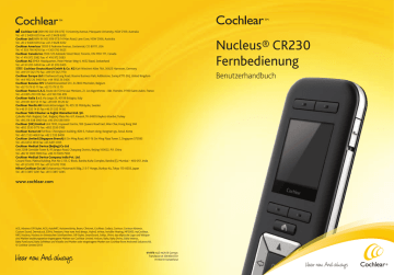Cochlear Nucleus CR230 Fernbedienung Benutzerhandbuch | Manualzz