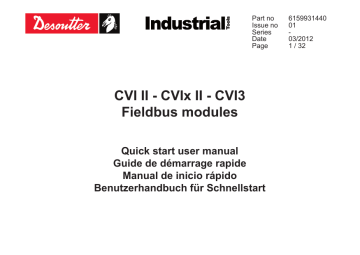 Desoutter Fieldbus modules CVI II, CVIx II, CVI3 - Quick start user ...