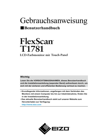 FlexScan T1781 Gebrauchsanweisung | Manualzz