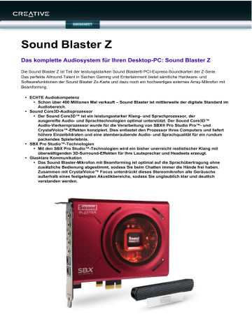 Sound Blaster Z | Manualzz