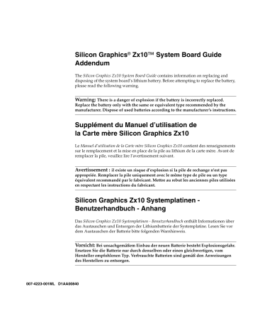 Silicon Graphics Zx10 System Board Guide | Manualzz